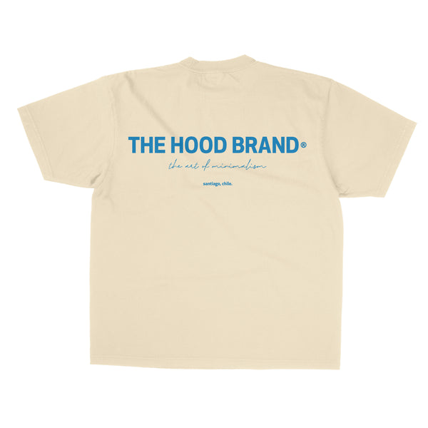 OG LOGO MEGA HEAVYWEIGHT CREAM/BABY BLUE (300GSM) TEE – The Hood Brand